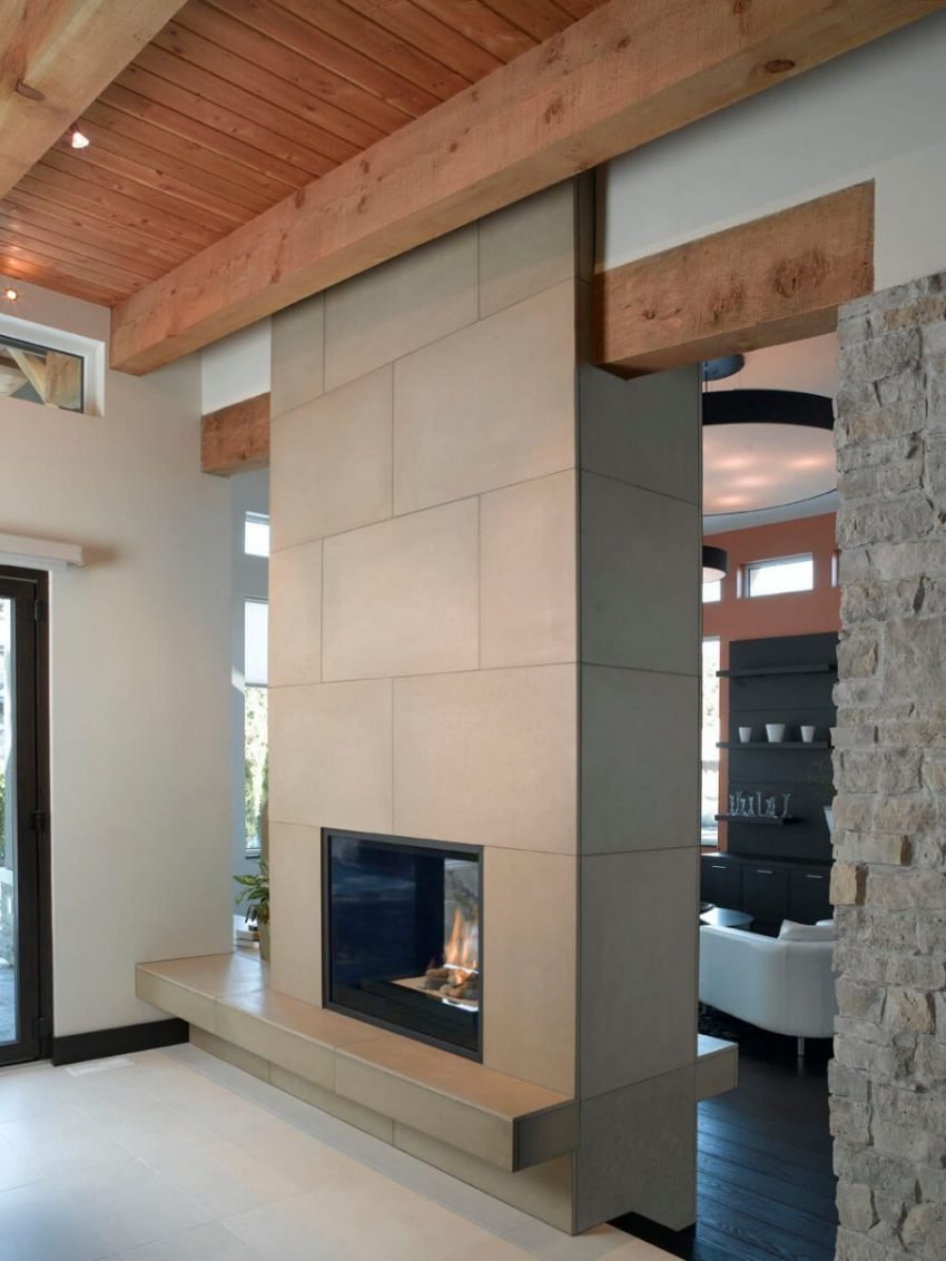 16 Gorgeous Double Sided Fireplace Design Ideas, Take A Look ! - Harp Times