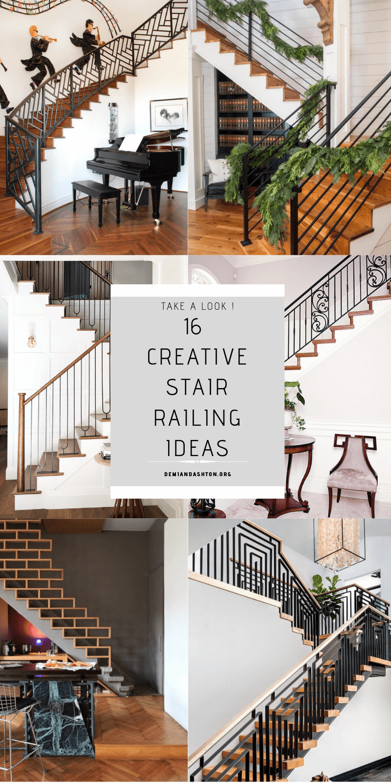 16 Creative Stair Railing Ideas To Develop a Focal Point in Your Home ...