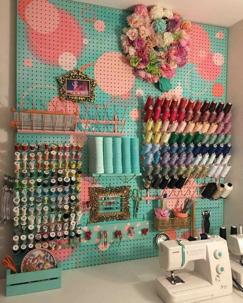20 Pretty Sewing Room Ideas for An Inspiring Sewing Space - Harp Times